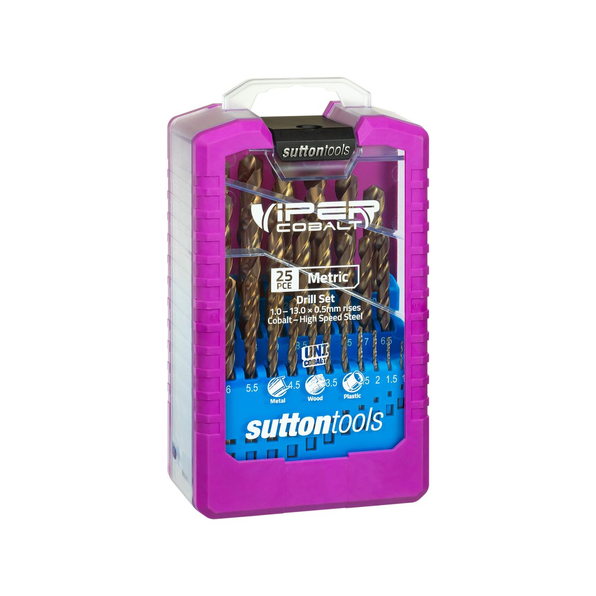 Sutton Tools 25 Piece Metric Viper Cobalt Drill Set - Bunnings Australia