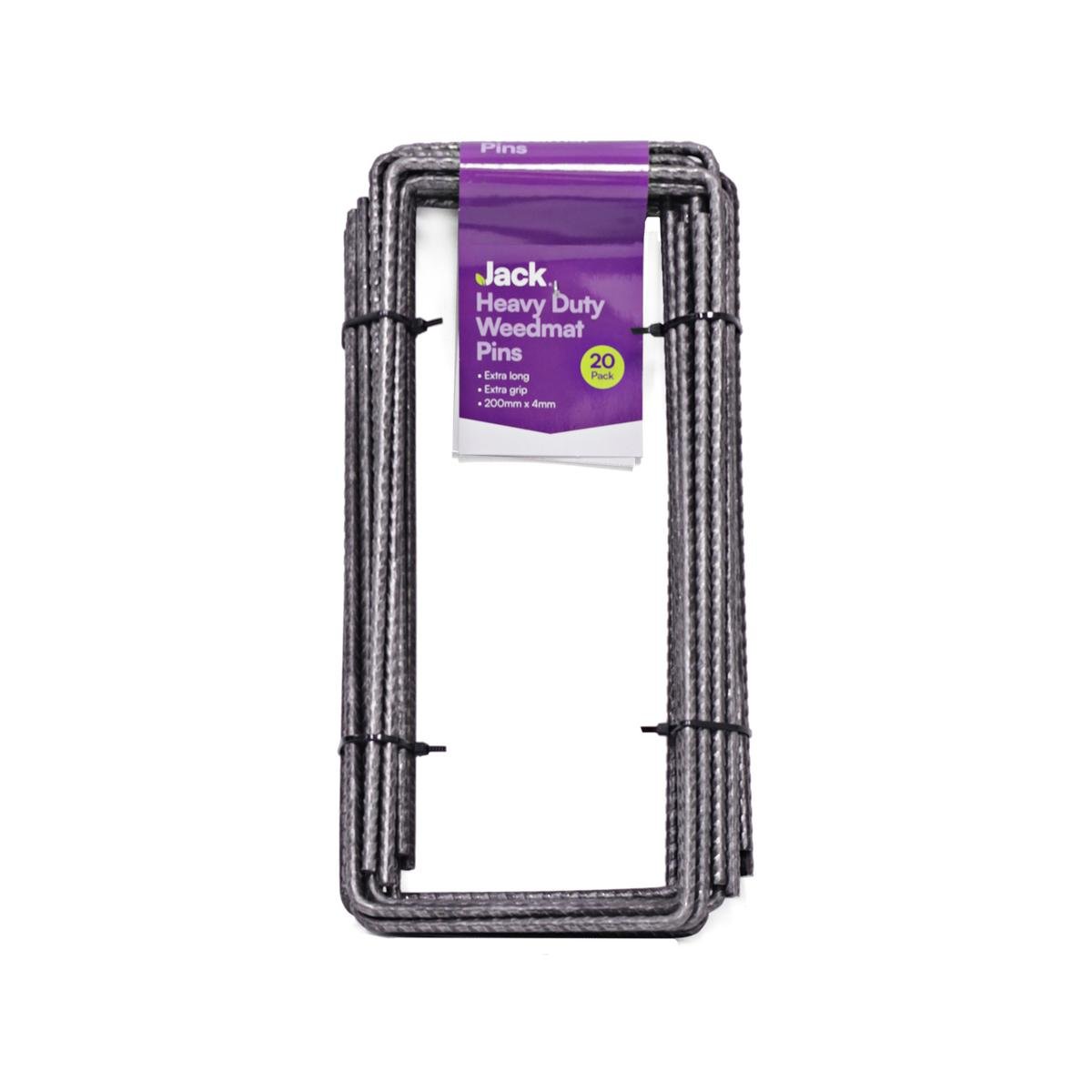 Jack 200 x 90 x 4mm Heavy Duty Weedmat Pins - 20 Pack - Bunnings Australia