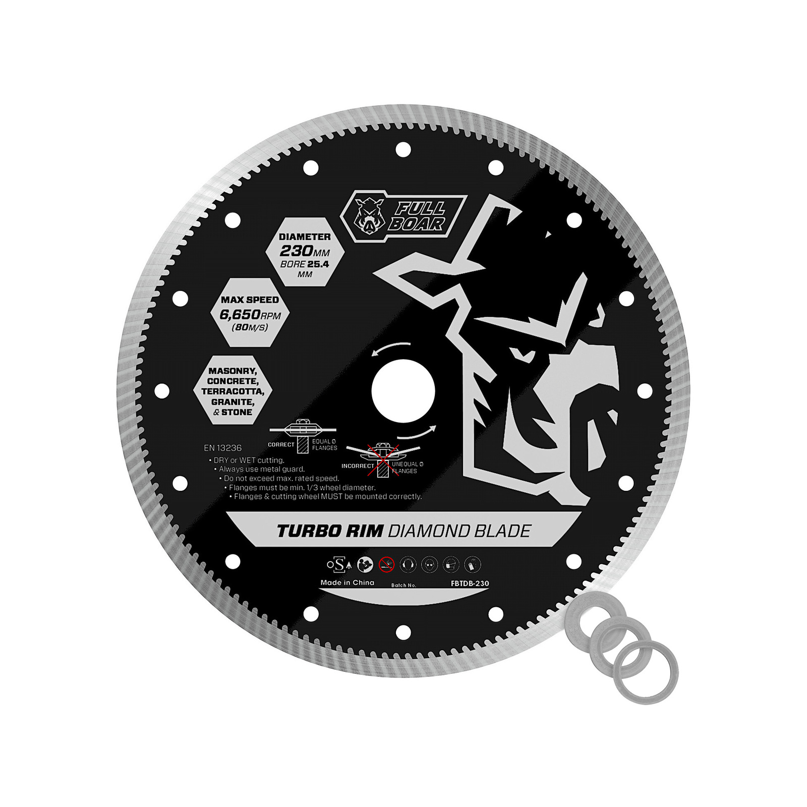 230mm Turbo Rim Diamond Blade | Full Boar NZ
