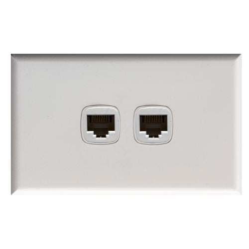 HPM EXCEL 2 Gang RJ45 Data Outlet - Bunnings Australia