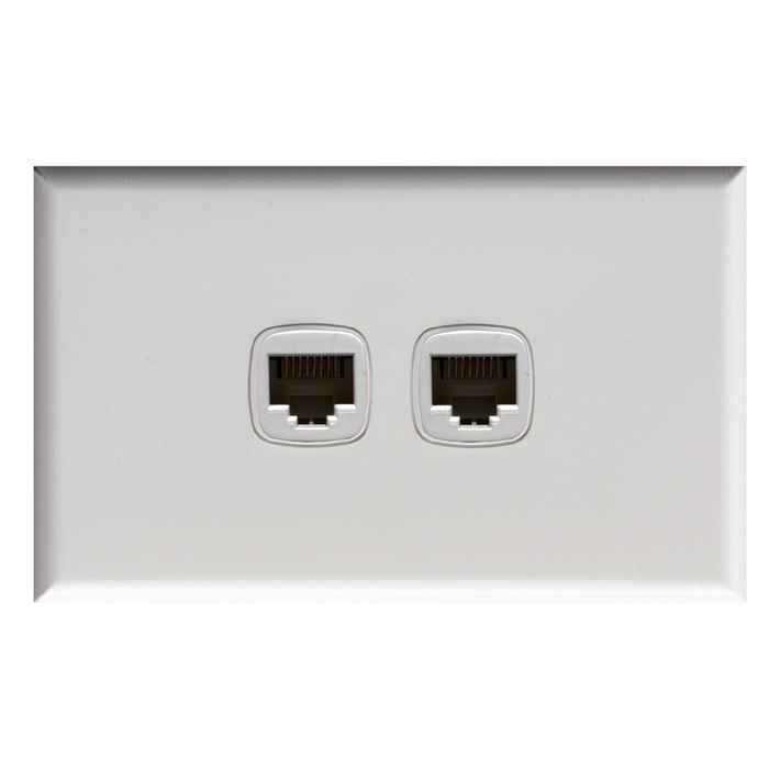 HPM EXCEL 2 Gang RJ45 Data Outlet - Bunnings Australia