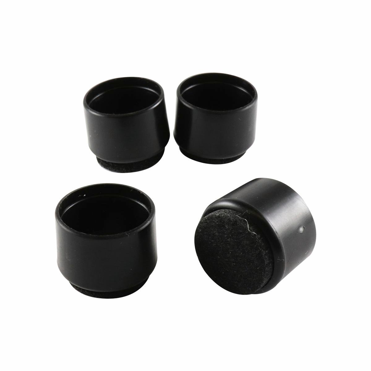 Surface Gard 19mm Black Round External Felt Based Chair Tips - 4 Pack ...