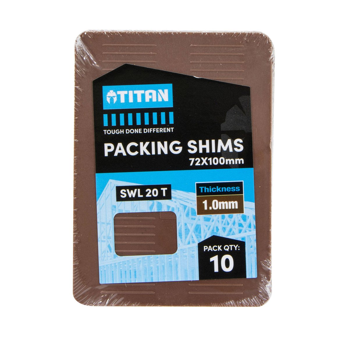Titan 1 x 72 x 100mm Brown Shim Packing - 10 Piece - Bunnings Australia