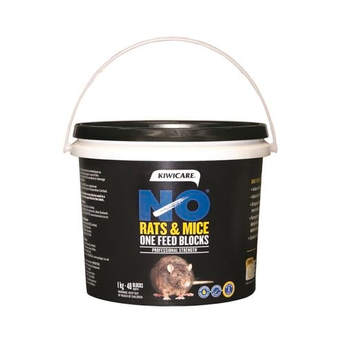 Kiwicare 1kg NO Rats & Mice One Feed Bait Blocks - Bunnings New Zealand