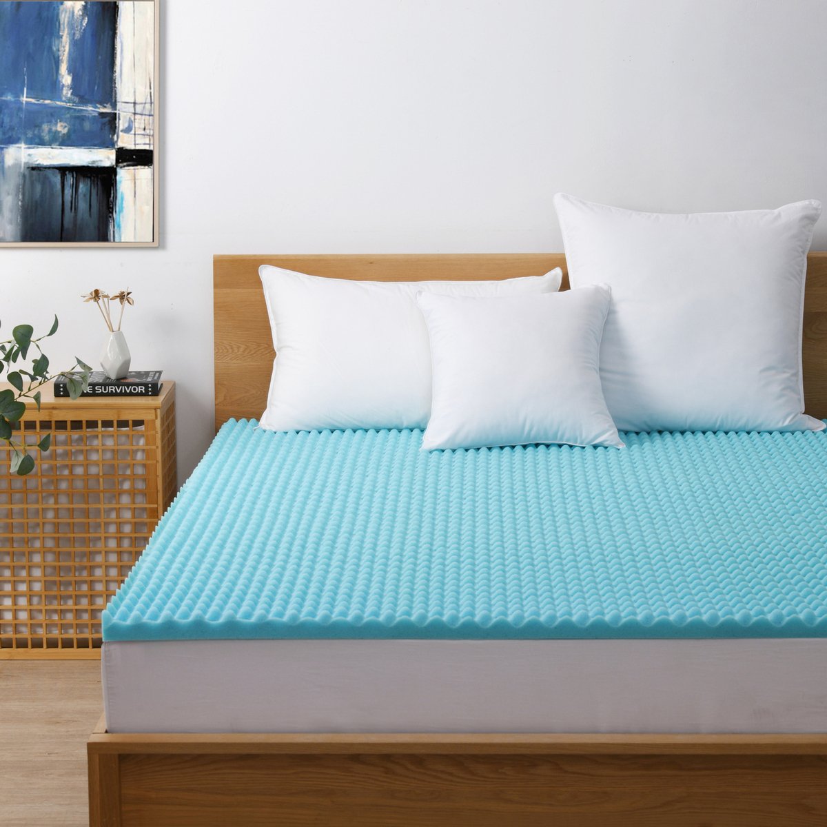 Dreamaker Gel Infused Convoluted Memory Foam Underlay - King Single Bed ...
