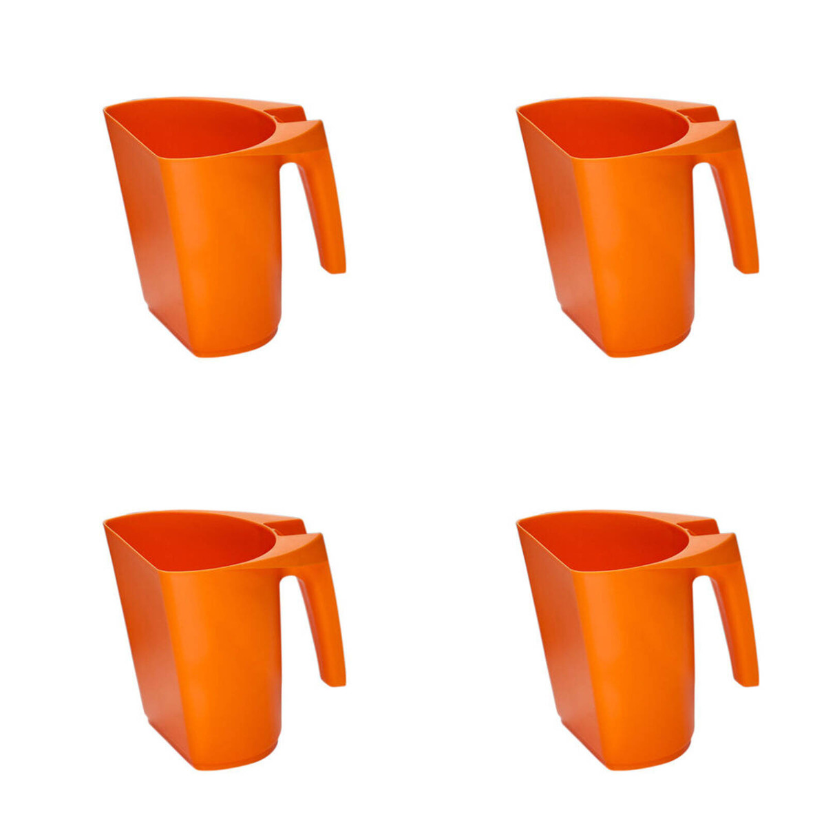 4PK AgBoss Pet and Livestock Plastic Food Scoop FeedMaxx 0.5kg Orange ...