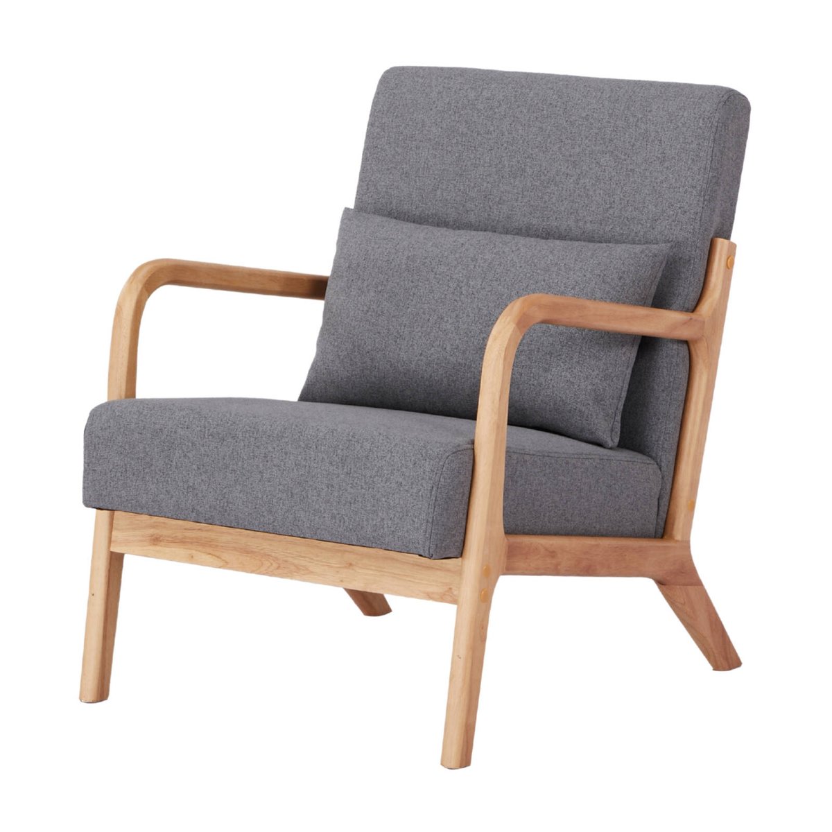 Kamden Armchair Pine Wood Frame Fabric Cover Charcoal Grey - Bunnings ...