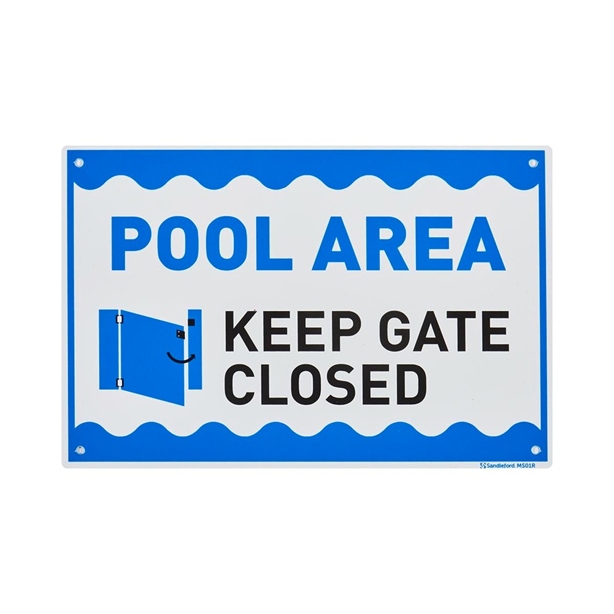 Sandleford 300 x 200mm Pool Area Plastic Sign - Bunnings Australia