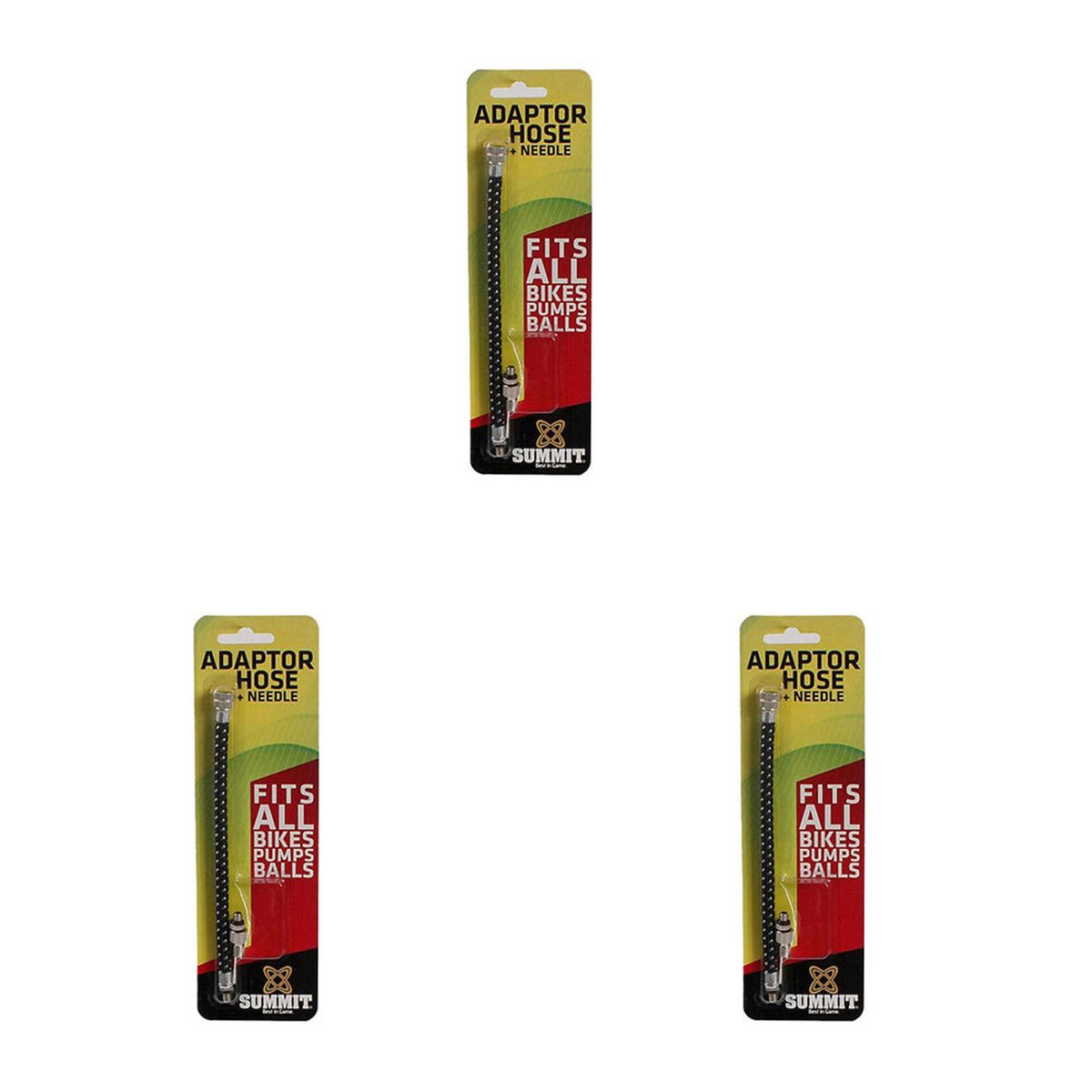 3PK Summit Global Adapter Bike Pump Hose & Needle - Black - Bunnings ...