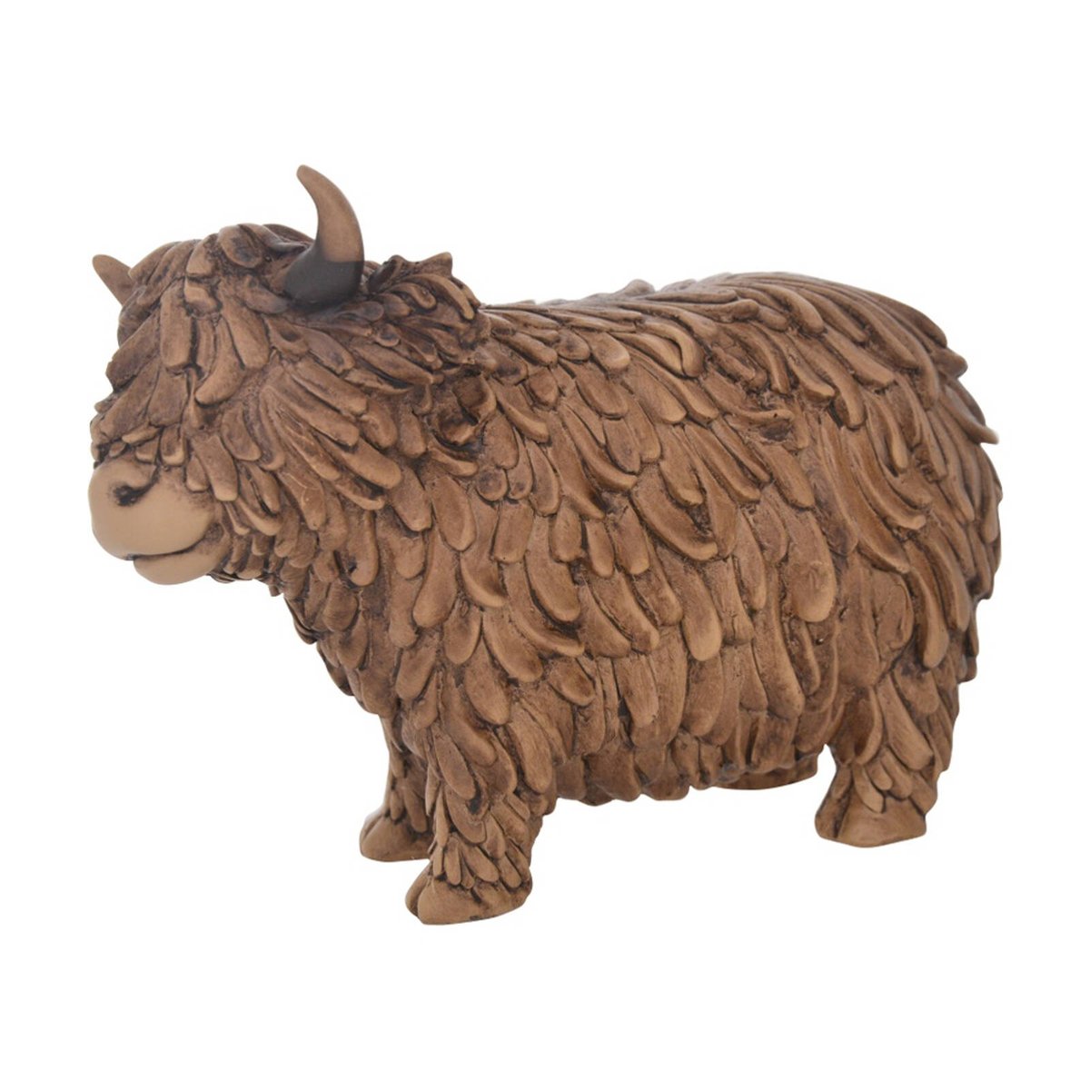 Gibson Gifts Hughie Highland Cow Large Figurine Brown Polyresin ...
