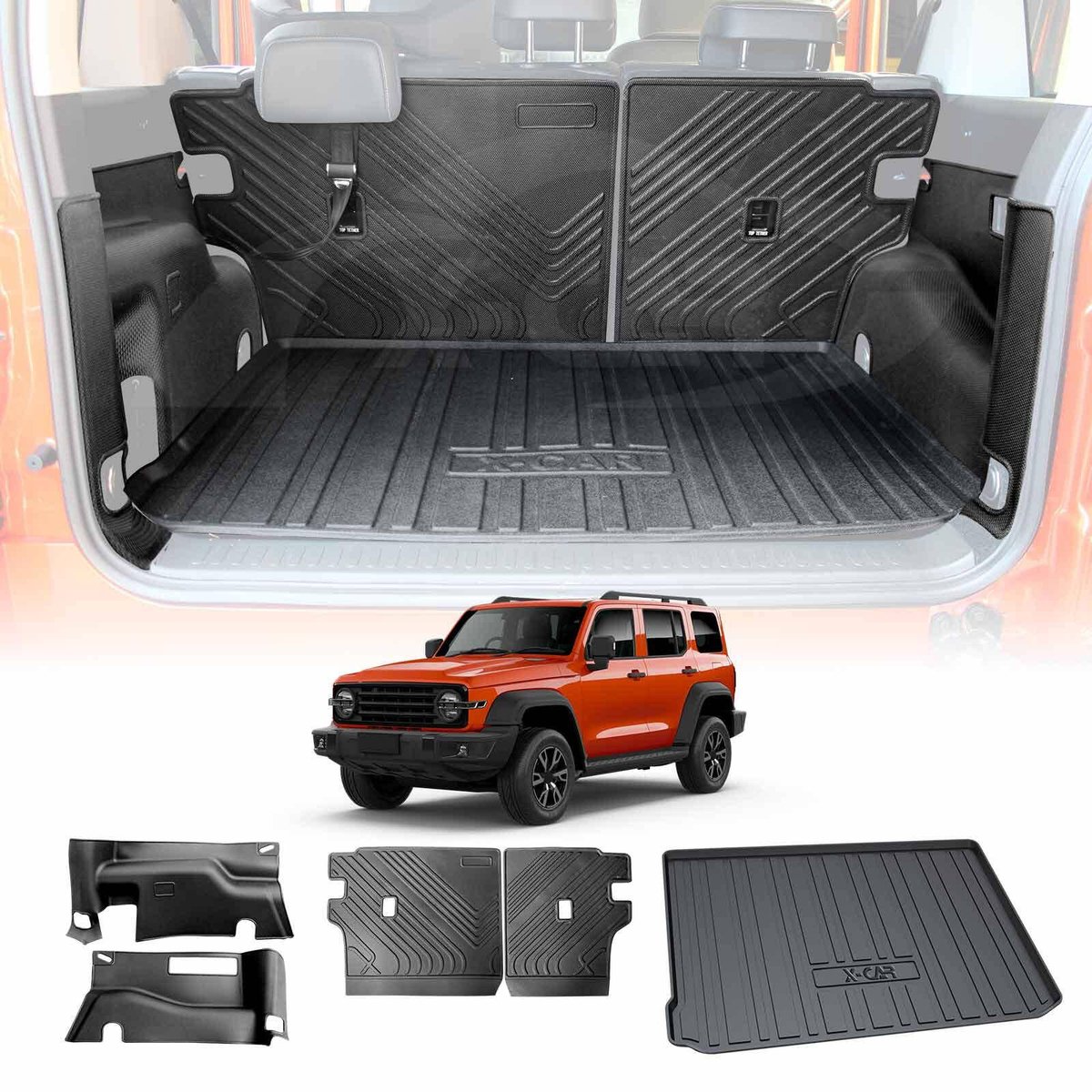 Cargo Boot Side Kick Mats for GWM Tank 300 2023-2024 Car Trunk Back ...