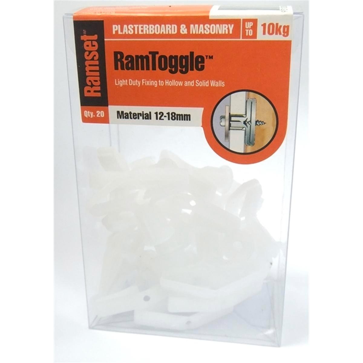 Ramset Ramtoggle 12-18mm White 20pk - Bunnings New Zealand