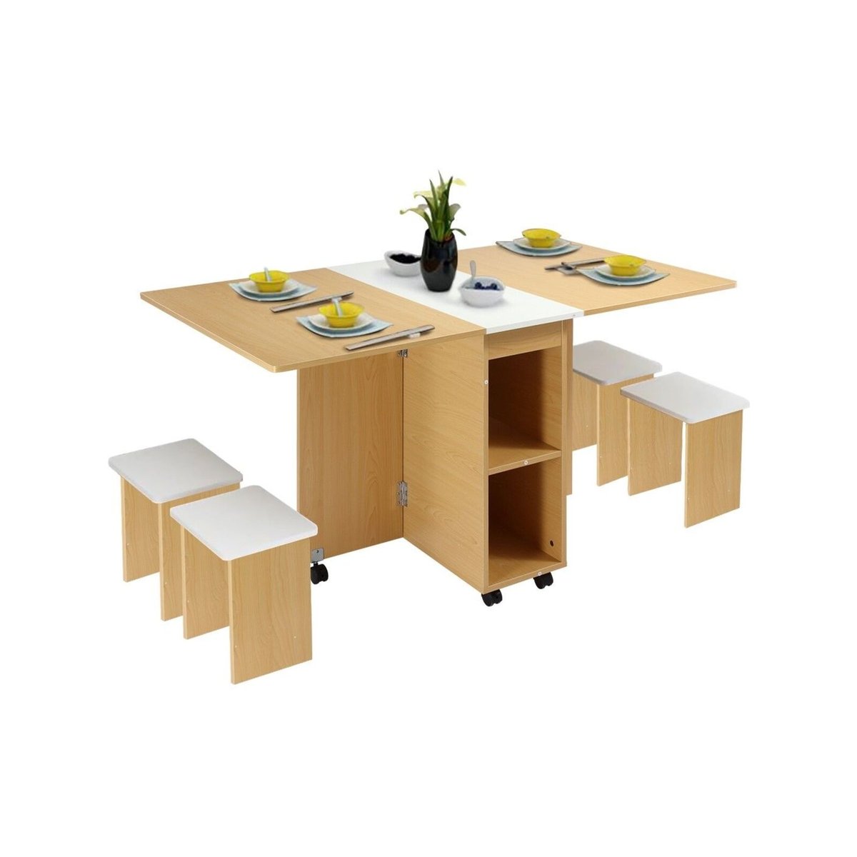 5 Piece Foldable Dining Set - Bunnings Australia