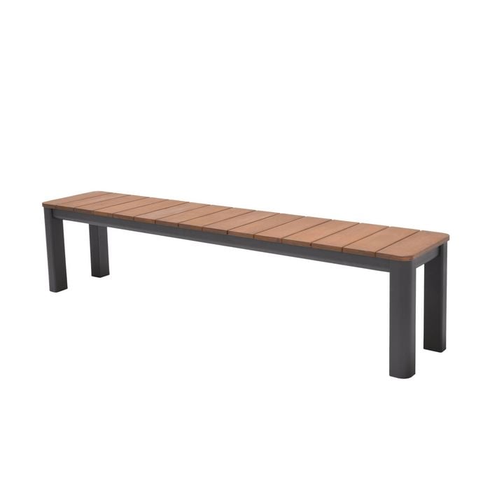 Mimosa 187 x 36cm Charcoal Rhone Aluminium Bench - Bunnings New Zealand