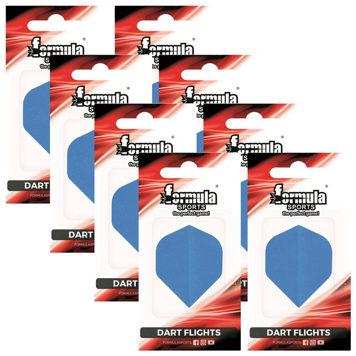8x 3pc Formula Sports Polyester Plain Dart Flights Standard Set ...