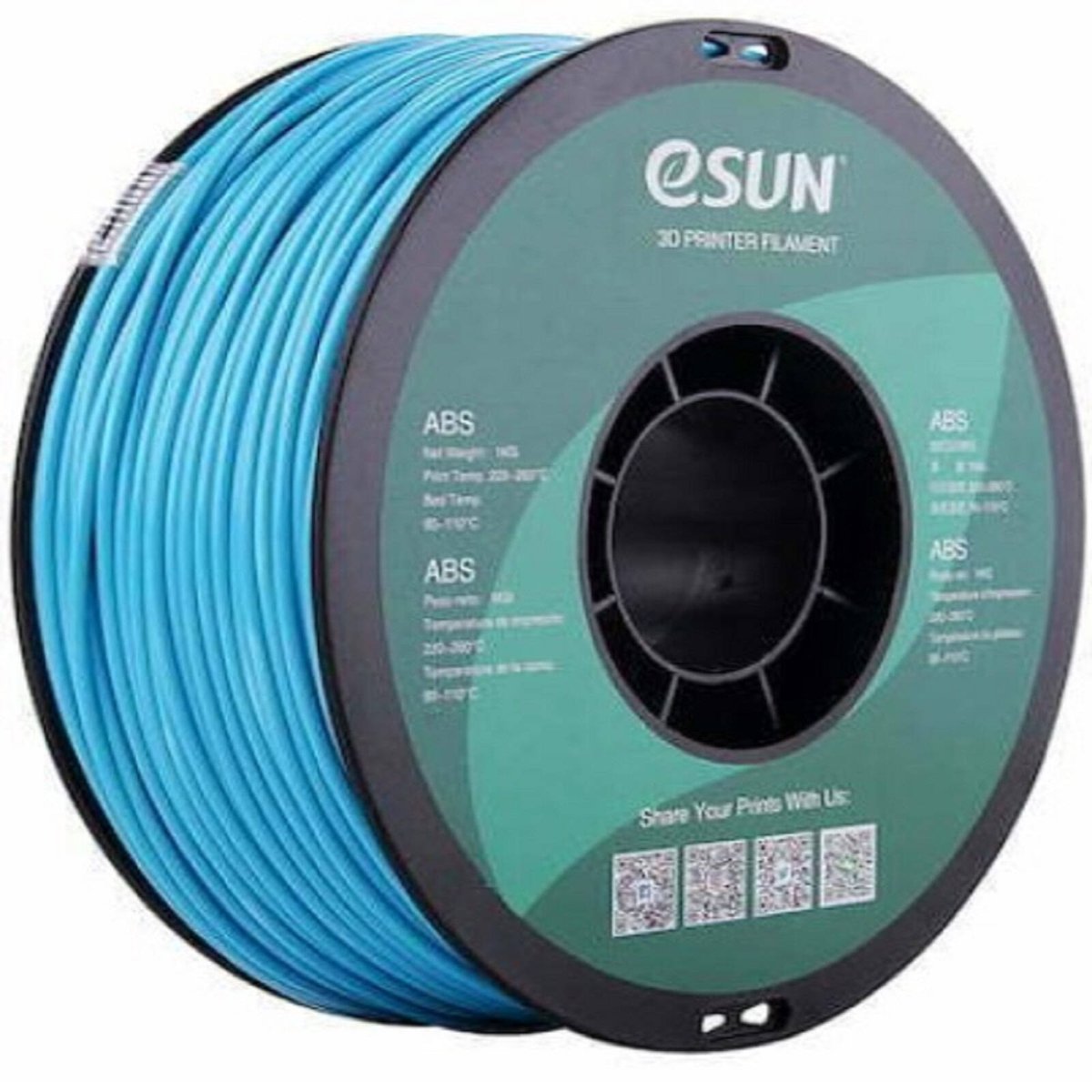 eSUN ABS Light Blue 3D Filament 1.75mm 1kg - Bunnings Australia