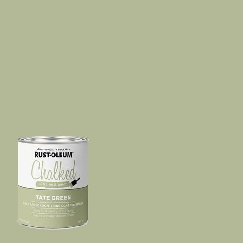 Rust-Oleum 887ml Tate Green Ultra Matt Chalked Paint - Bunnings Australia