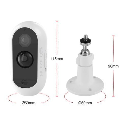 Orion Grid Connect Smart Rechargeable 2K Security Camera – 4 Pack ...