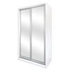 Bedford 1150mm White 2 Door Sliding Robe Bundle with White Glass Doors ...