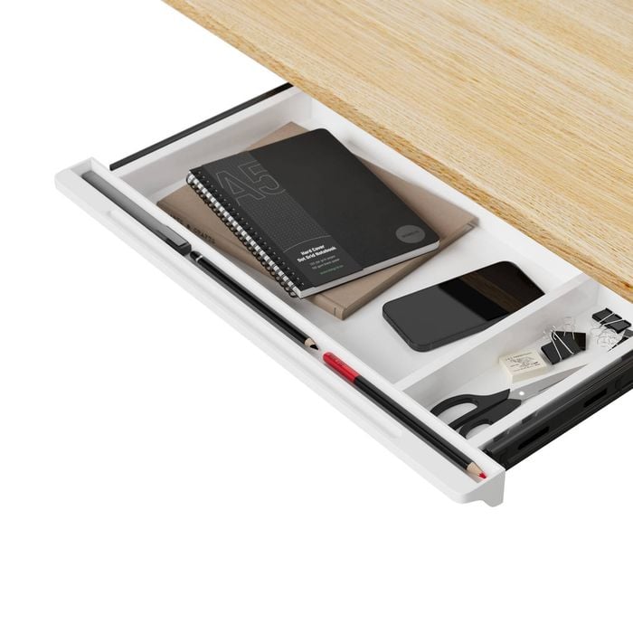 Oikiture Under Desk Drawer Sliding Storage Organizer White - Bunnings ...