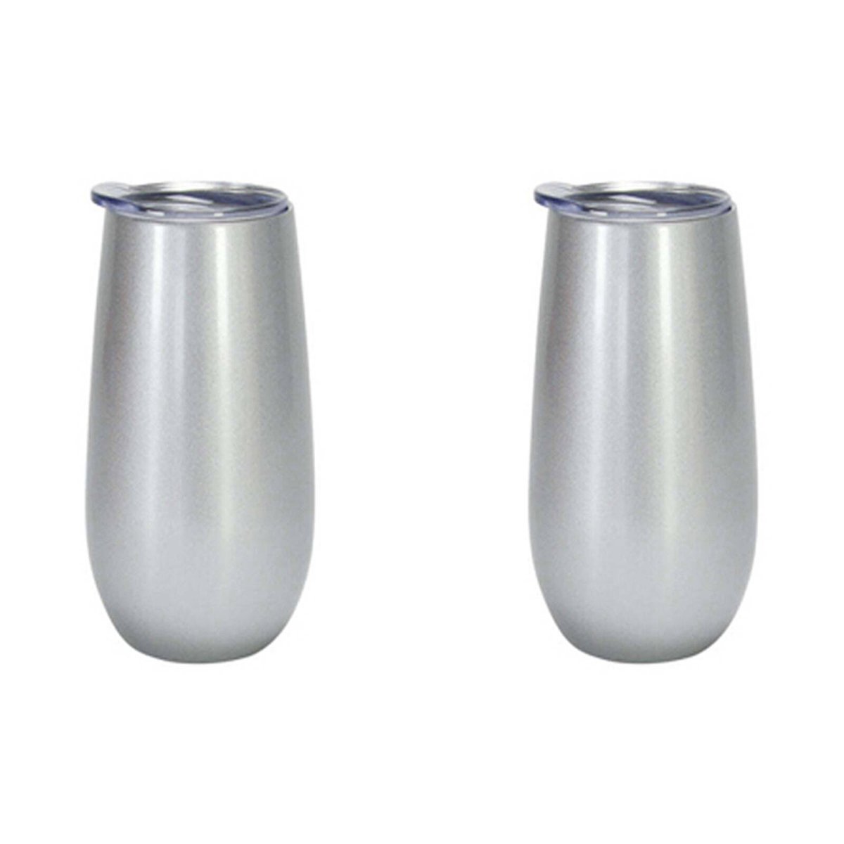2PK Annabel Trends 175ml Stainless Steel Sparkling Flute Cup - Silver ...