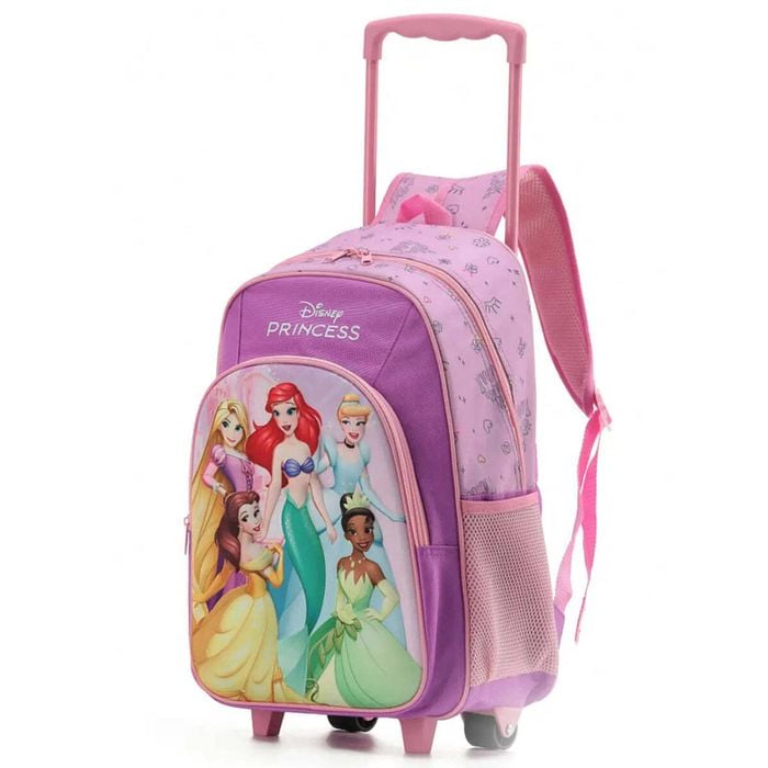 Disney Princess 17" Wheeled Trolley Backpack - Purple - Bunnings Australia