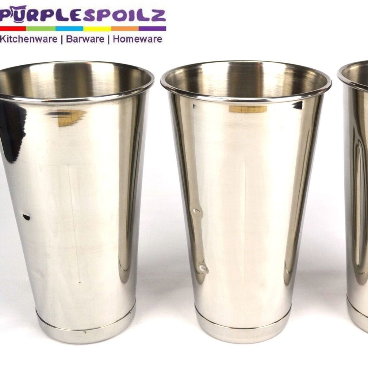 3 Stainless Steel Milkshake Cups - Bunnings Australia