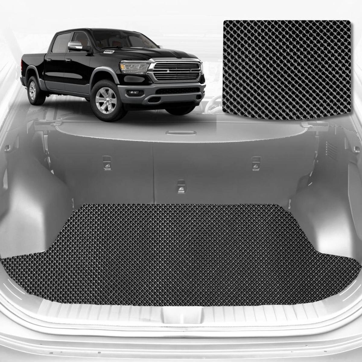 6D Diamond Car Boot Mat for RAM 1500 Laramie (DT)2019-Current-Cargo Mat ...