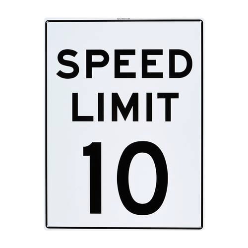 Sandleford 450 x 600mm 10km Speed Limit Plastic Sign - Bunnings Australia