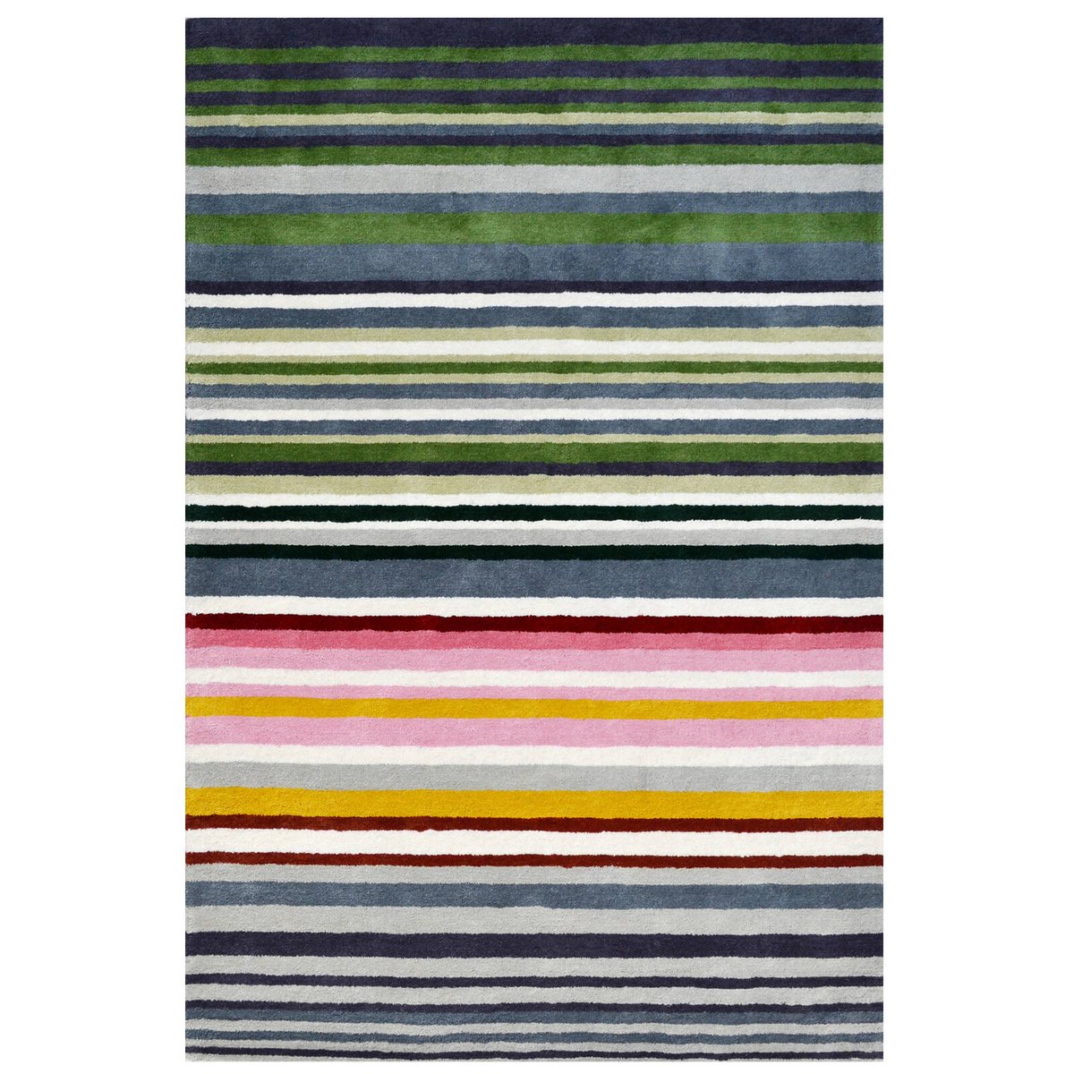 Designer Handmade Striped Wool Rug-6283-Multi-110x160cm - Bunnings ...