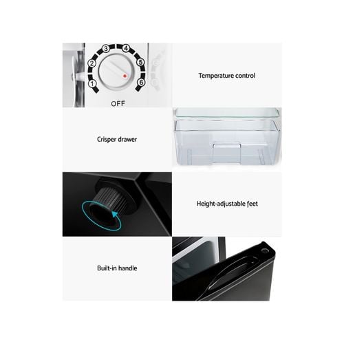 Devanti 95L Bar Fridge Black - Bunnings Australia