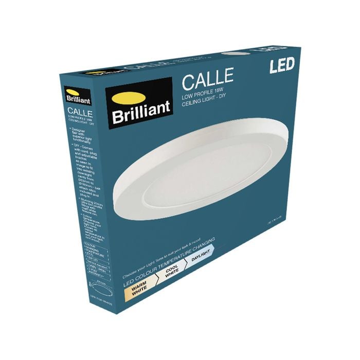 Brilliant 22.5cm Plug in DIY Tri Colour Calle Multi-Fit Led Oyster ...