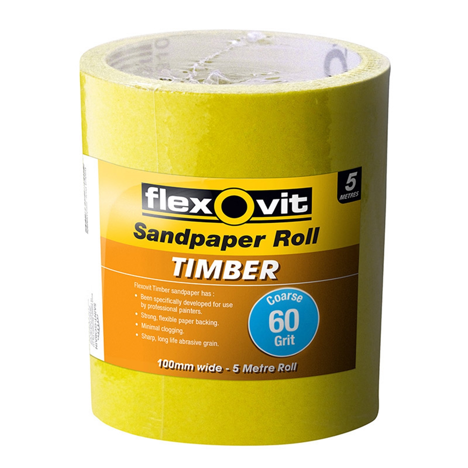 Flexovit 115mm x 5m 60 Grit Timber Sandpaper Roll 60 Grit Bunnings Australia