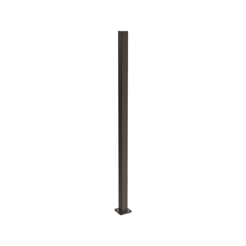 ProtectorAl 50 x 50 x 1900mm Black Aluminium Pool And Garden Flanged ...