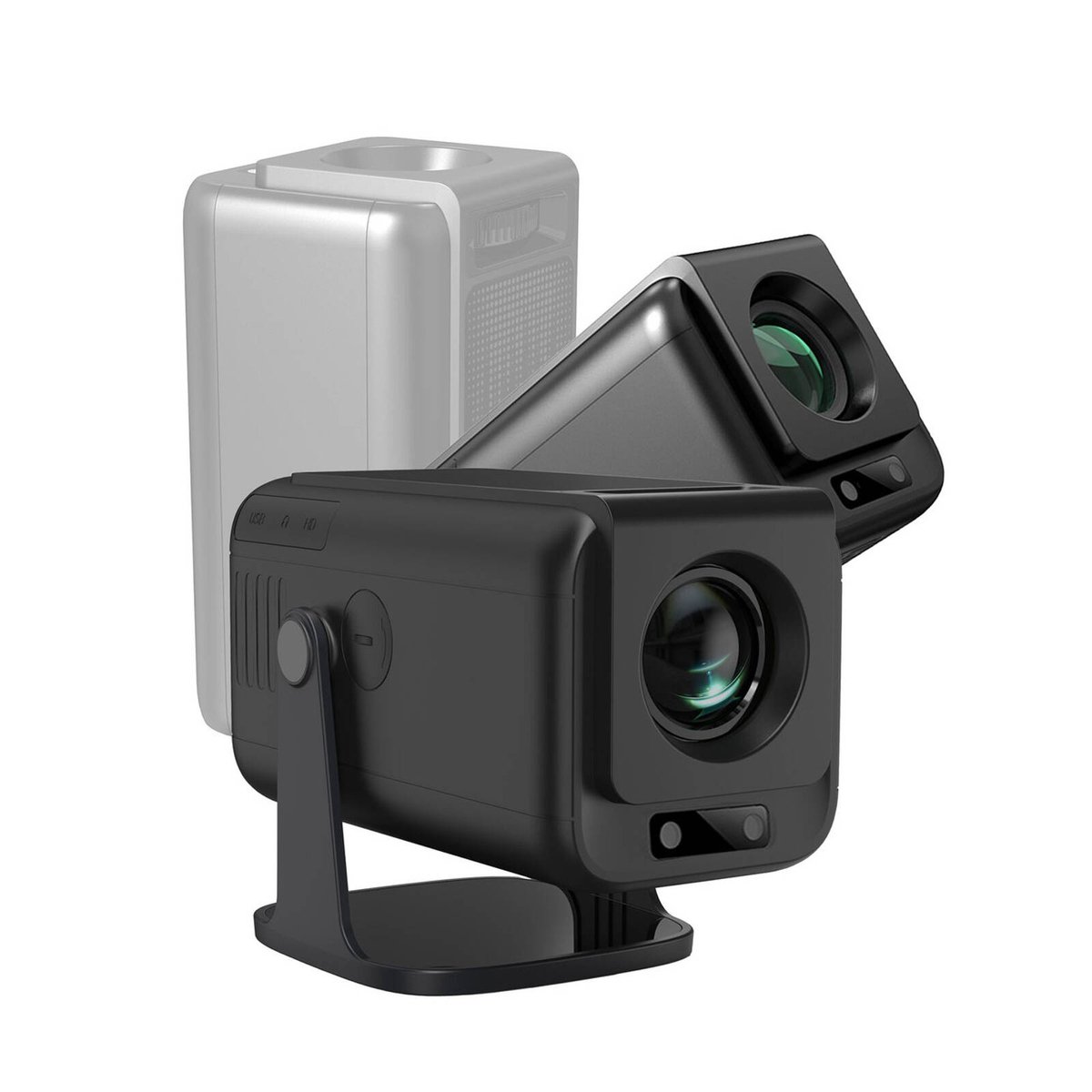 Laser Android Multi-Angle LED Projector 1080p (Black) - Bunnings Australia