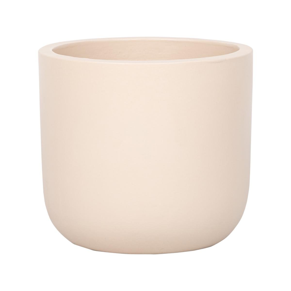 220 x 250mm Cream Large Round Plain Ceramic Pot - Bunnings Australia
