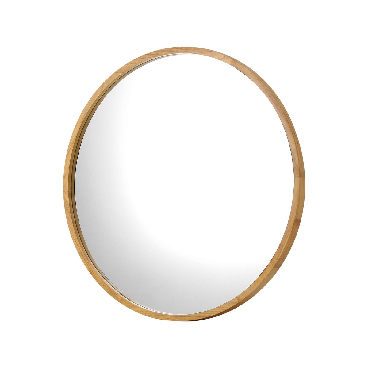 Oikiture 50cm Round Wall Mirrors Wooden Home Decor - Bunnings Australia