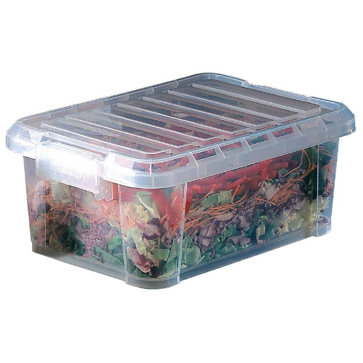 Araven Food Storage Box With Lid Translucent Plastic Stackable 9l ...