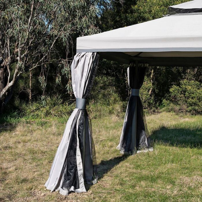 Marquee 3 x 3m Venice Grey Semi Permanent Gazebo - Bunnings Australia