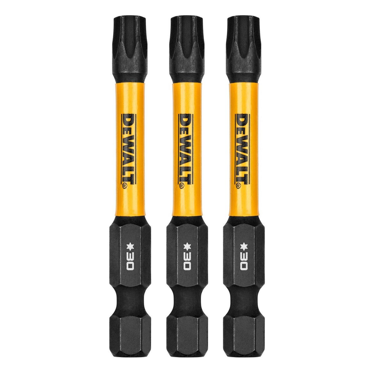DeWALT FLEXTORQ 57mm TX30 Screwdriver Bit DWAF2TX30IR3 - 3 Pack ...