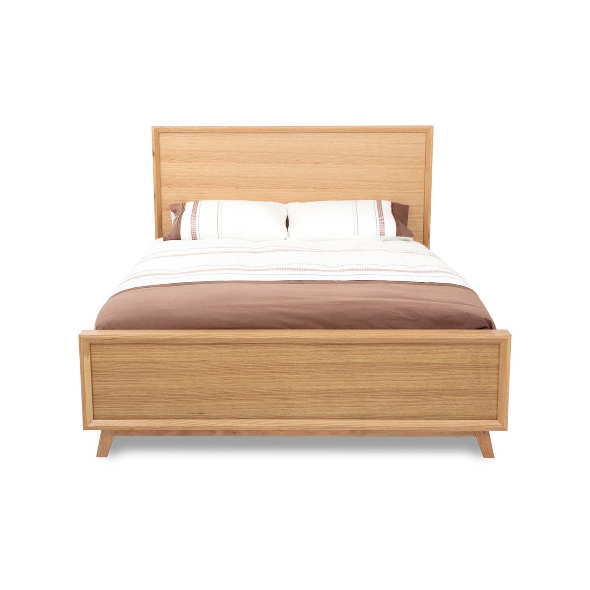 Courtney White Oak King Size Bed Frame With Solid Timber Slats ...