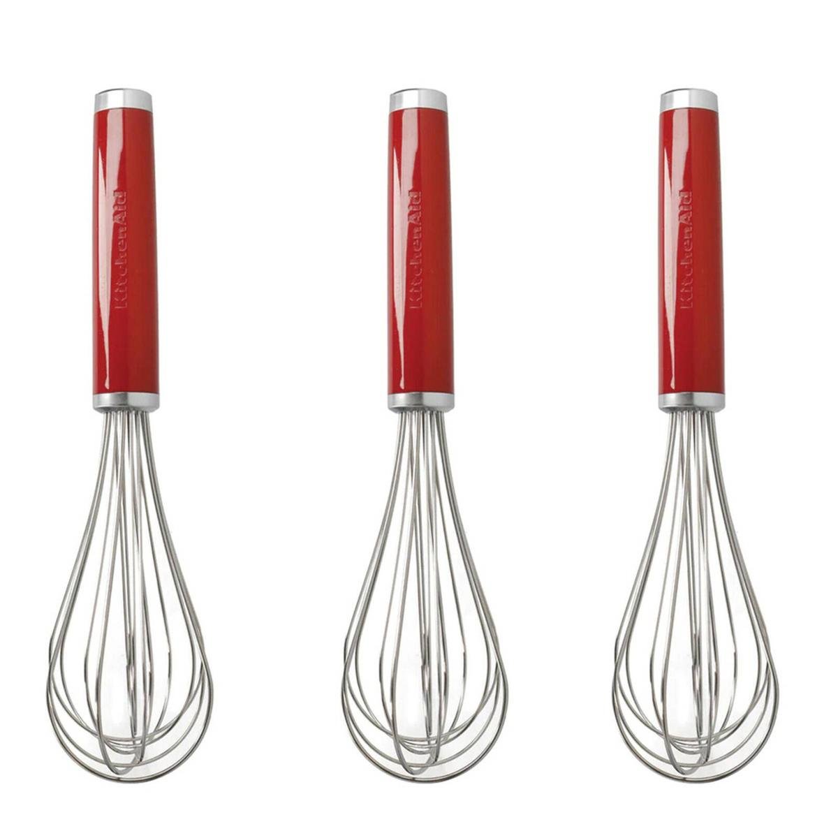 3PK KitchenAid Whisk Stainless Steel/ABS 27cm - Empire Red - Bunnings ...