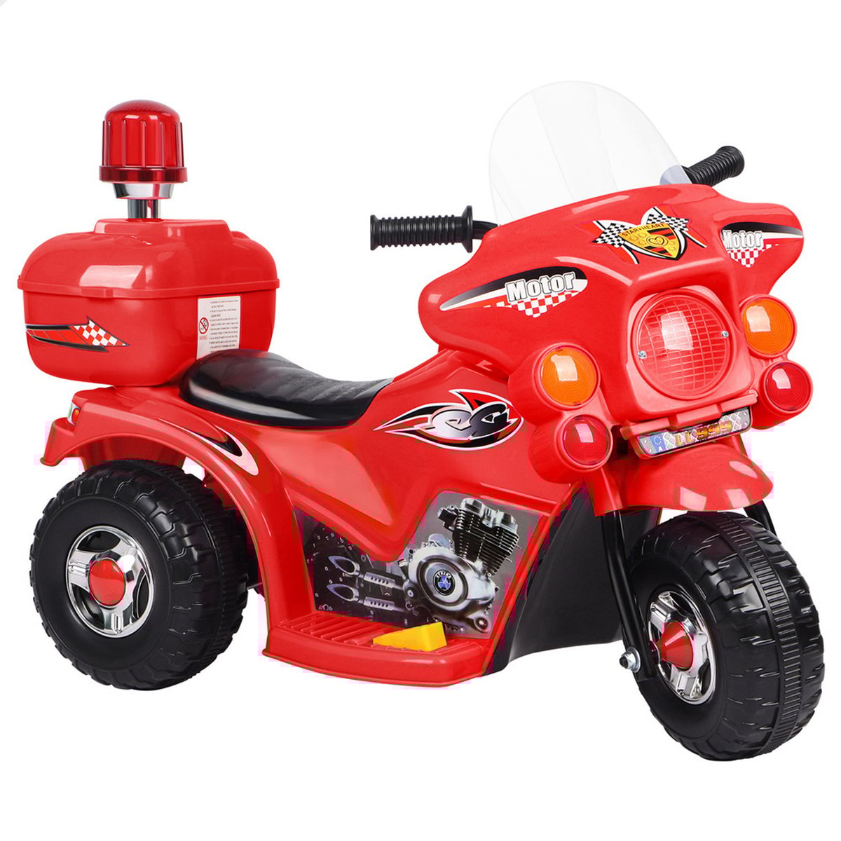 ALFORDSON Ride On Car Kids Police Motorcycle Red Bunnings Australia