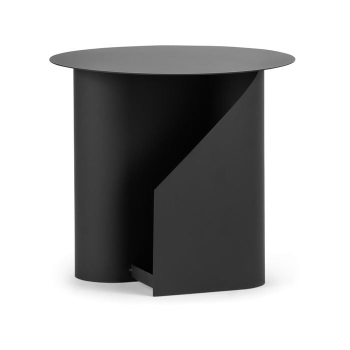 Zeke 45cm Matte Black Round Side Table - Bunnings Australia