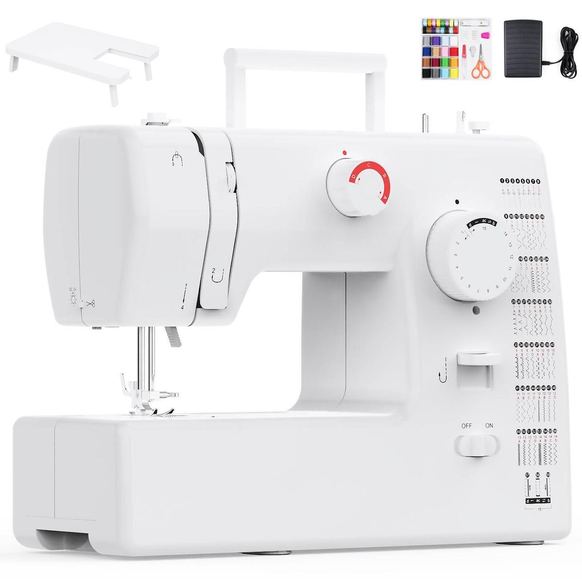 Advwin Mini Electric Sewing Machine for Beginners Portable Mending ...