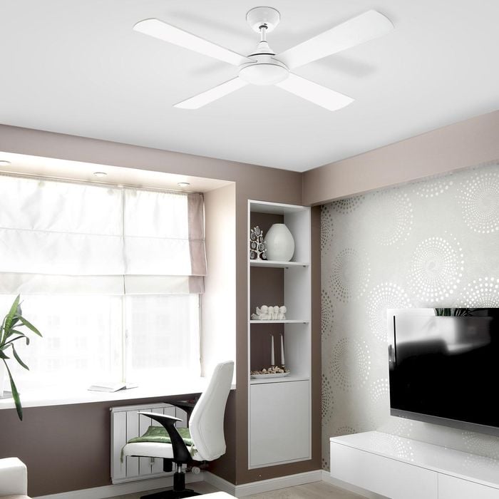 Arlec 130cm White Blades Grid Connect Smart Boston II Ceiling Fan ...