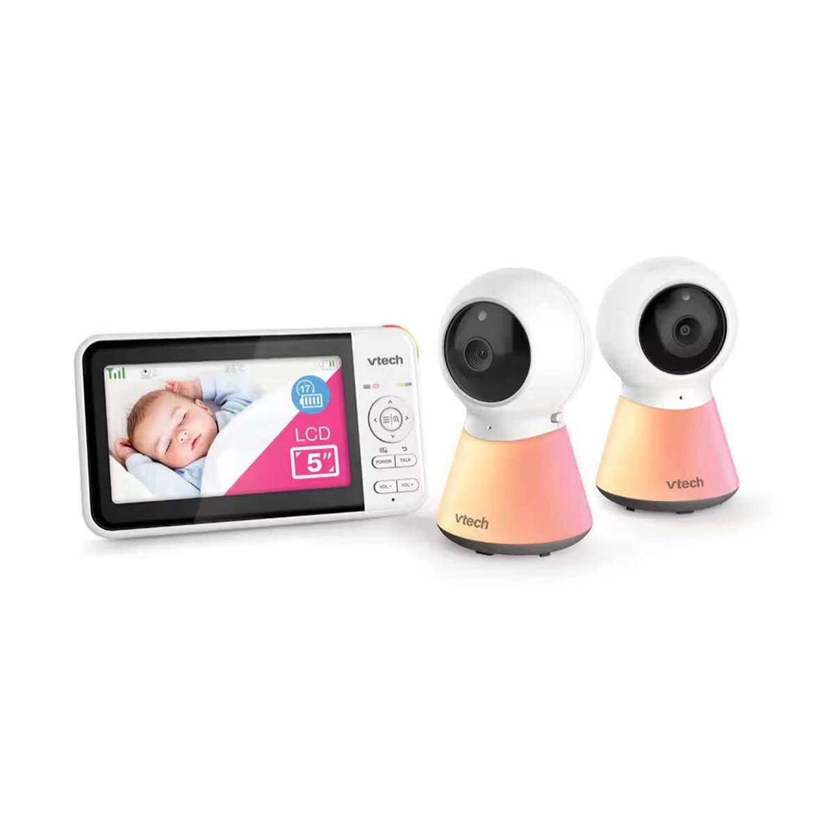 VTech Full Colour Baby Video & Audio Monitor Twin Camera - White ...