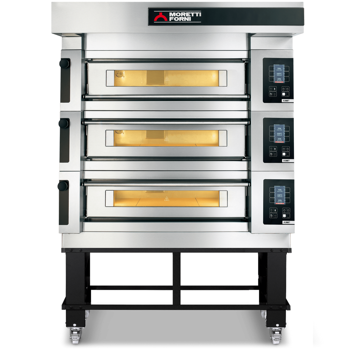 Moretti Forni Series Triple Deck Bakery Oven On Stand - 6 X 60x40cm ...