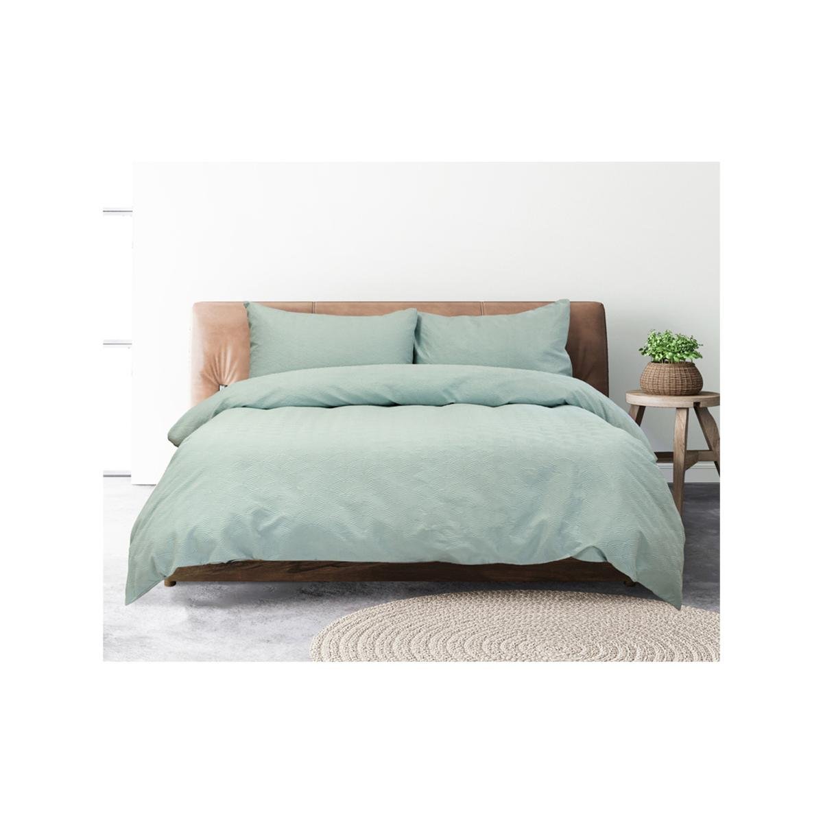 Ardor Boudoir King Size Everly Quilt Cover Bedding Set Eucalyptus - Bunnings Australia