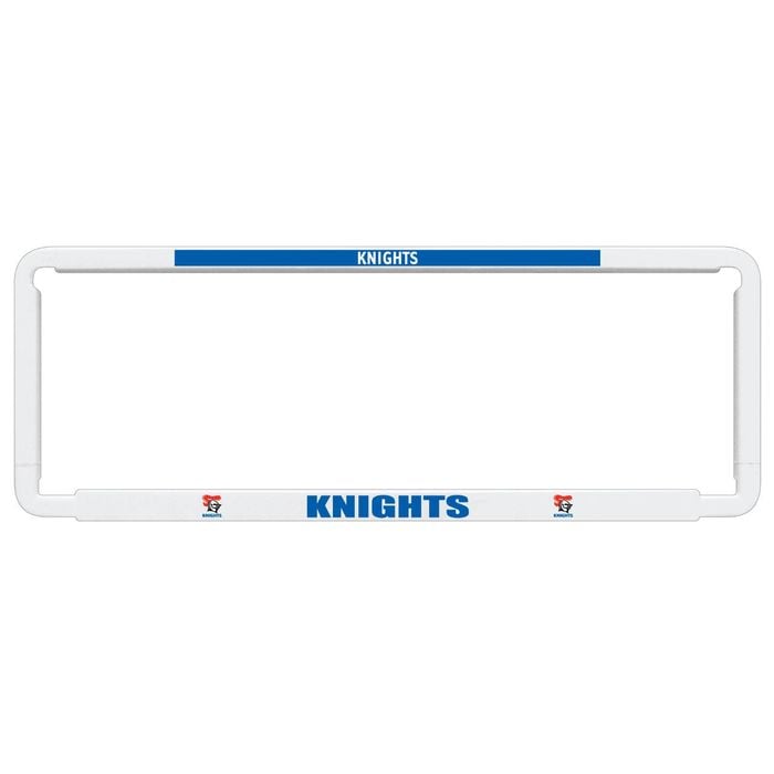 2x OFFICIAL NRL Newcastle Knights Car Number Plate Frame Cover Surround ...